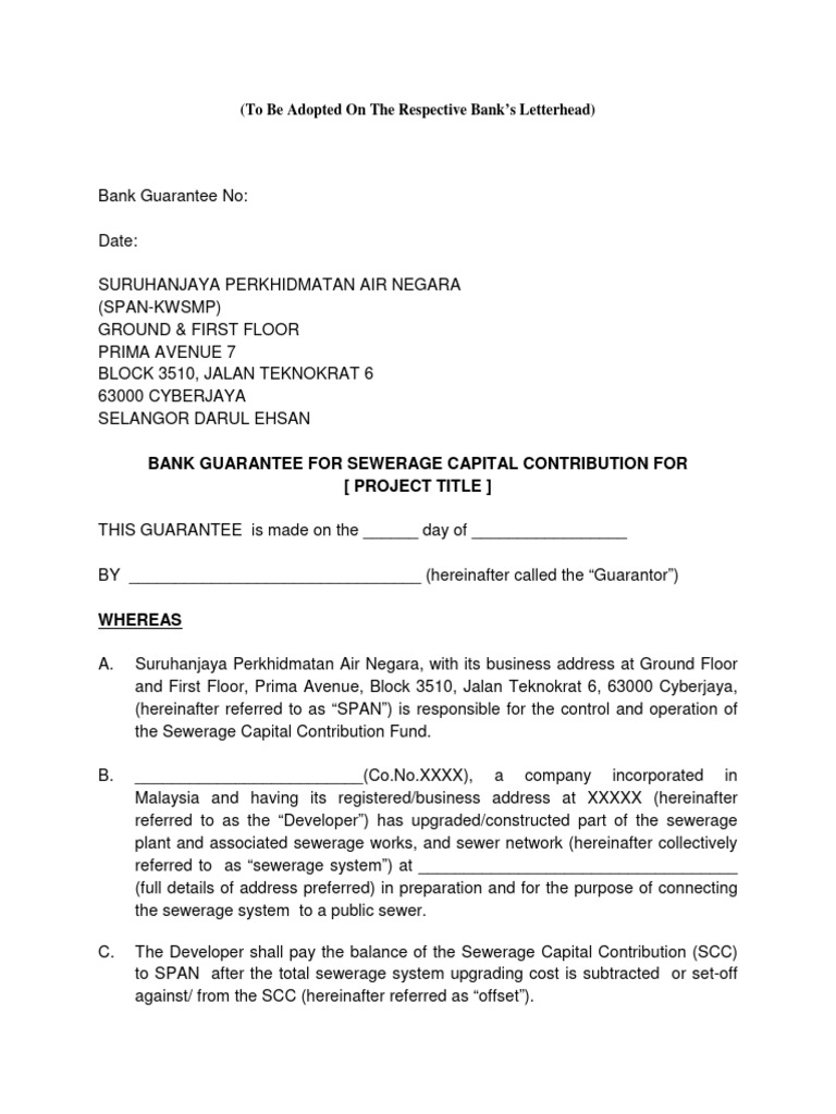 Format BG Untuk SCC | PDF