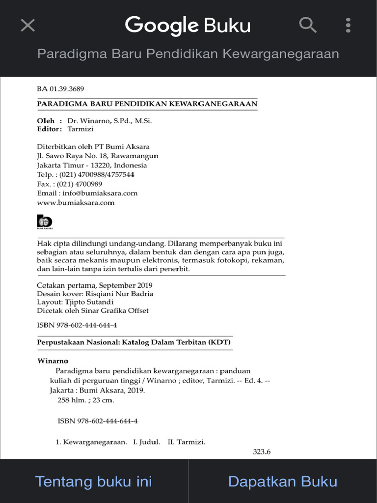 Paradigma Baru Pendidikan Kewarganegaraan Panduan Kuliah Di Perguruan ...