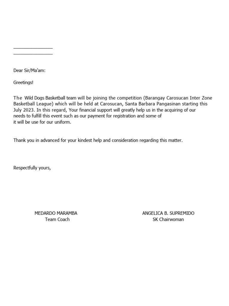 Solicitation Letter | PDF