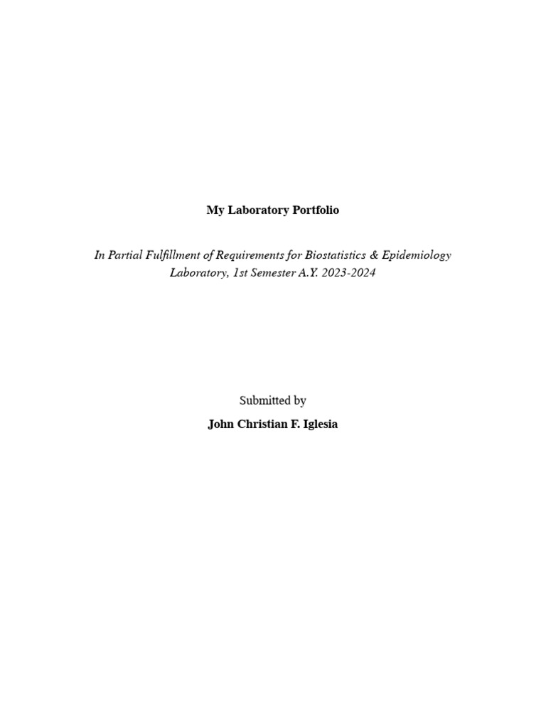Biostat Portfolio Pdf Statistical Significance Statistical Hypothesis Testing
