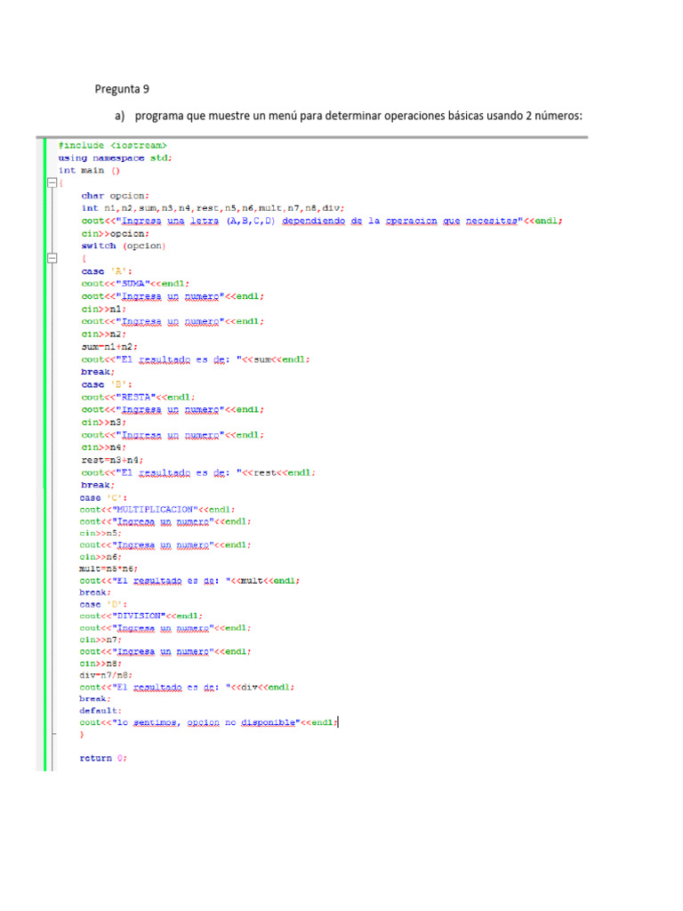 Ejercicios Final c++ | PDF