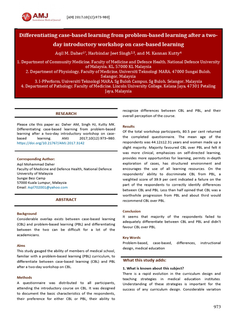 CBL VS PBL | PDF | Educational Technology | Learning