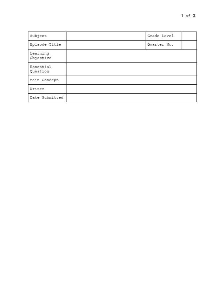 Writing Exam Template | PDF