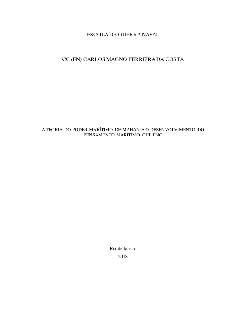 Poder Marítimo de Mahan e Chile | PDF | Alfred Thayer Mahan | Chile