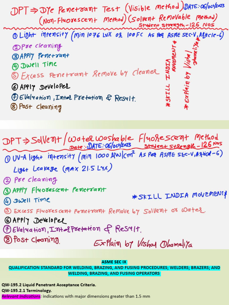 PT Acceptance Criteria | PDF | Welding | Construction