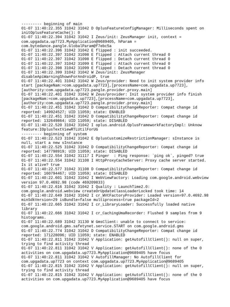 Com - Upgadata.up7723 Logcat | PDF | Component Object Model | Java (Programming Language)