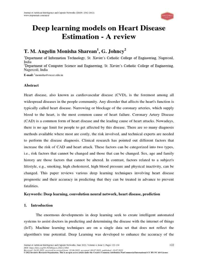 Deep Learning Models On Heart - IRO-Journals-4 2 4 | Download Free PDF ...