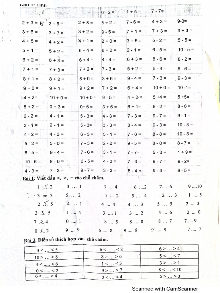 BT Ôn C NG TR, So Sánh L P 1 | PDF