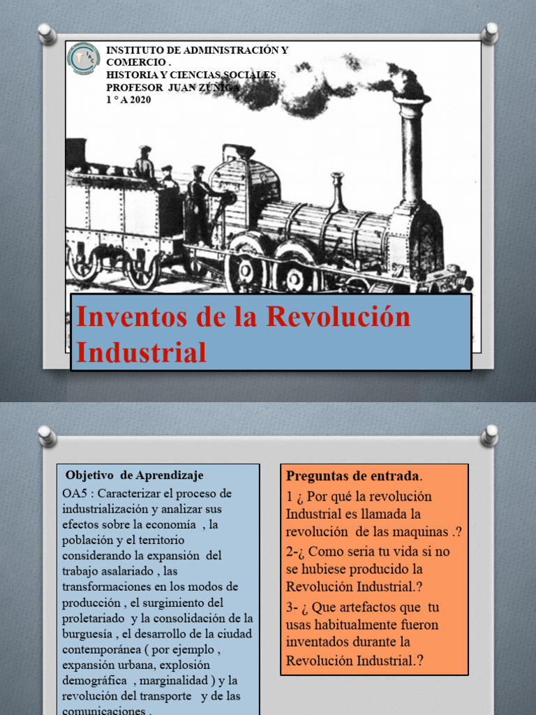 ppt-inventos-de-la-revolucion-industrial-historia-1-a | PDF | Revolución industrial | Teléfonos ...