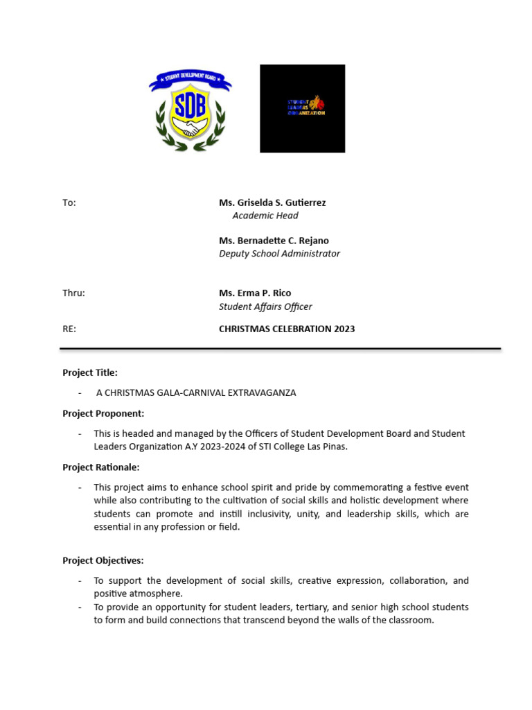 Christmas Carnival Gala Extravaganza Proposal | PDF