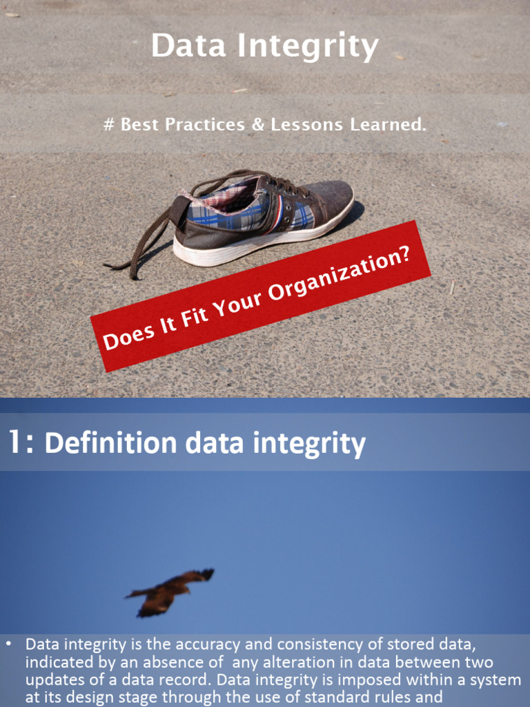 Data Integrity: # Best Practices & Lessons Learned | PDF | Verification ...