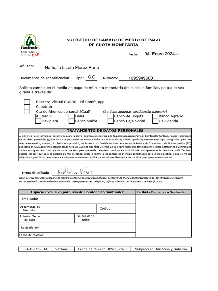 v0 - Cambio de Medio de Pago de CM - 230904 - 203712 | PDF