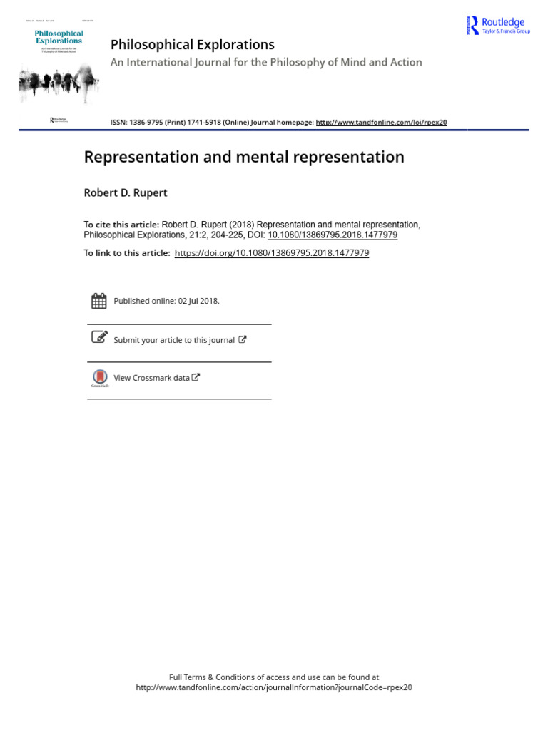 Representation and Mental Representation | PDF | Theory | Psychology