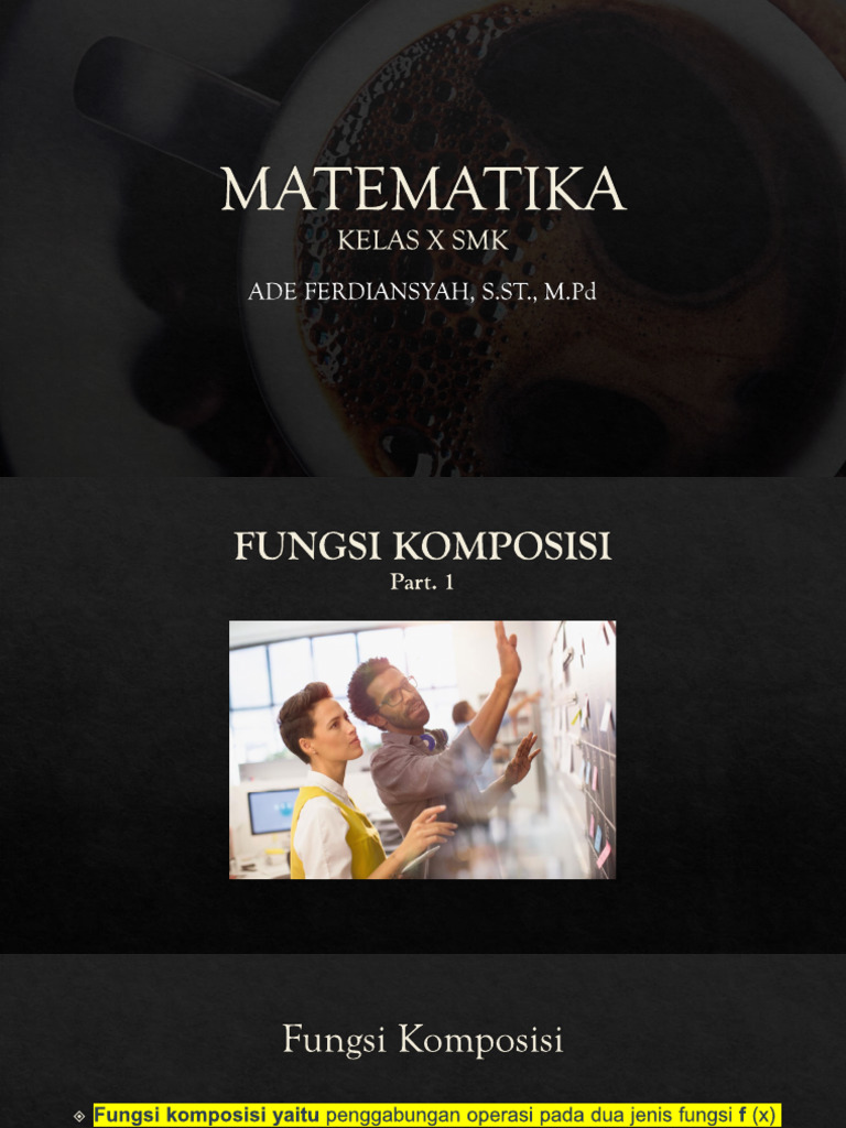 FUNGSI KOMPOSISI Part. 1 - MATEMATIKA X SMK | PDF | Sains & Matematika | Komputer