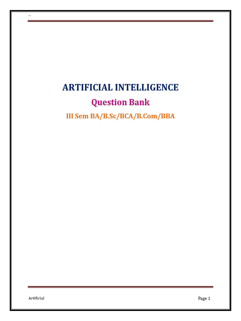 Ai Question Bank Pdf 