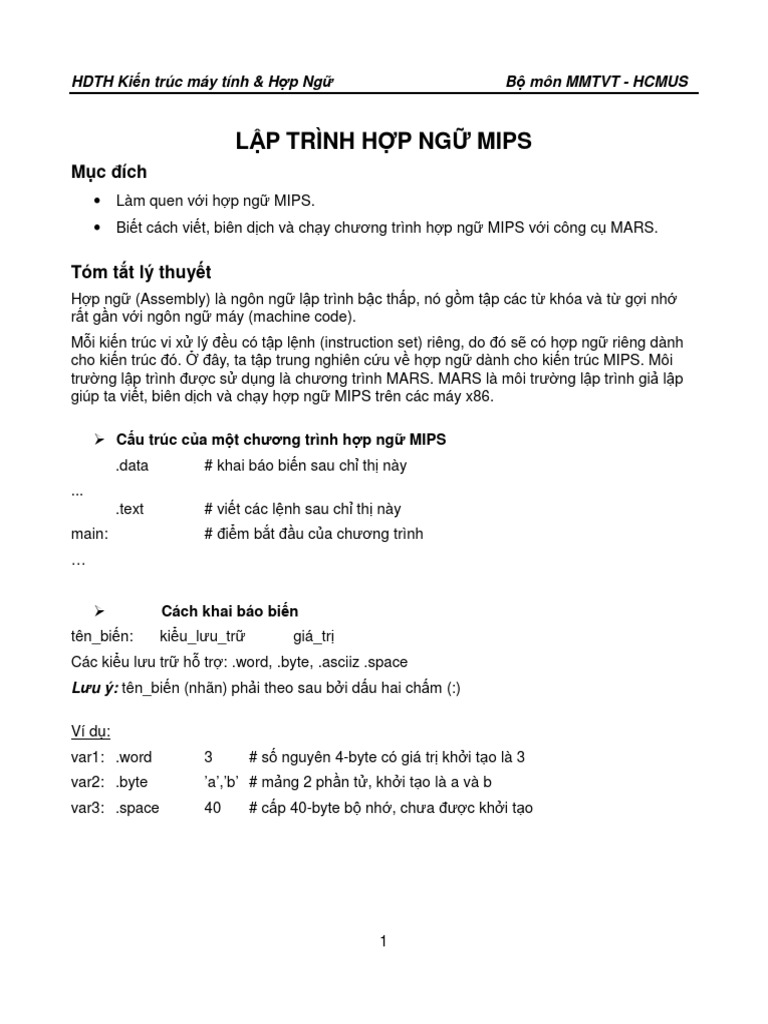 4 - Hop Ngu MIPS | PDF