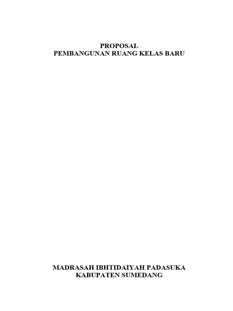 Contoh Proposal Pembangunan Ruangan Seko | PDF