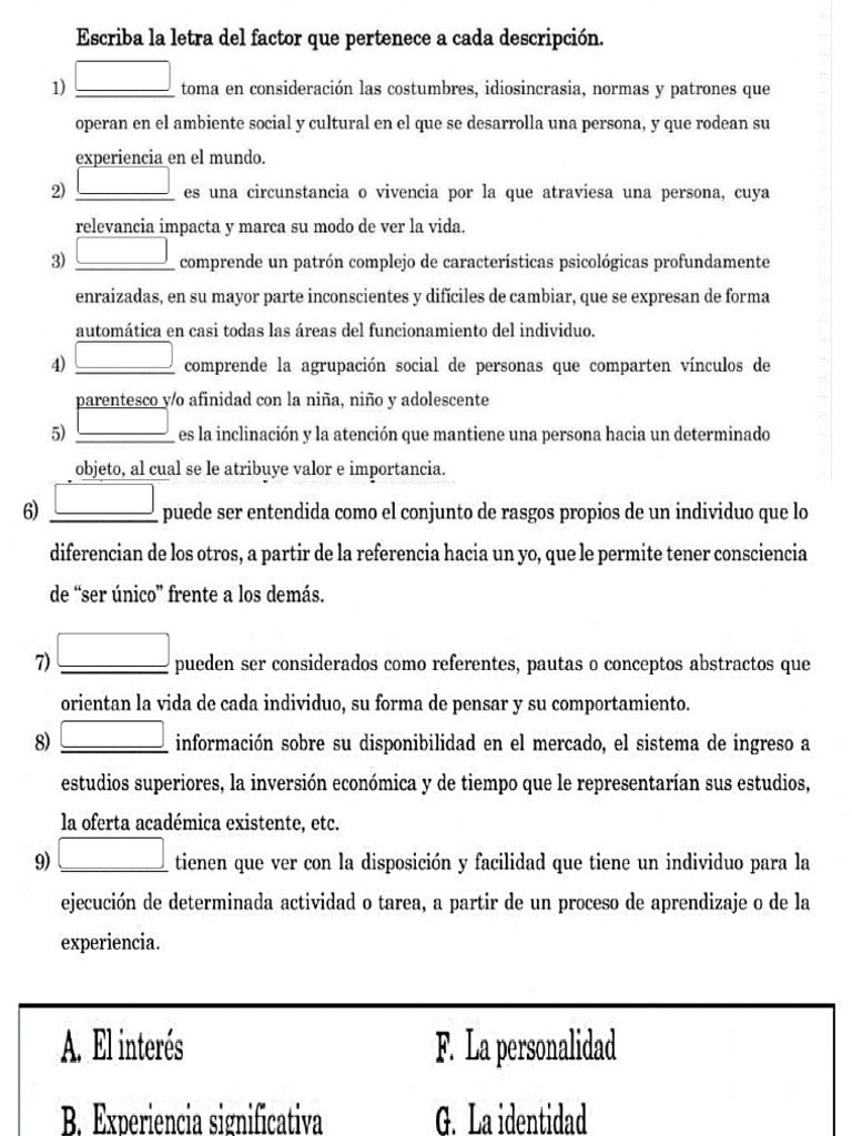 Relacionar Los Conceptos Con La Terminologia Correcta | PDF