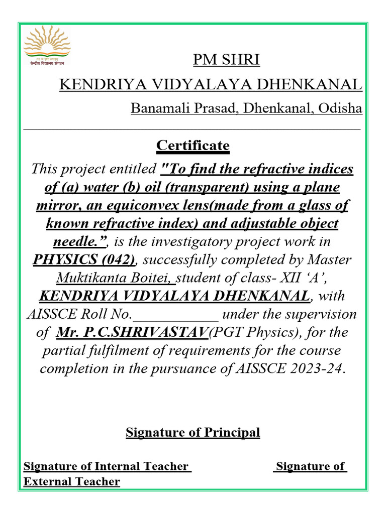 Certificate Physics | PDF | Art