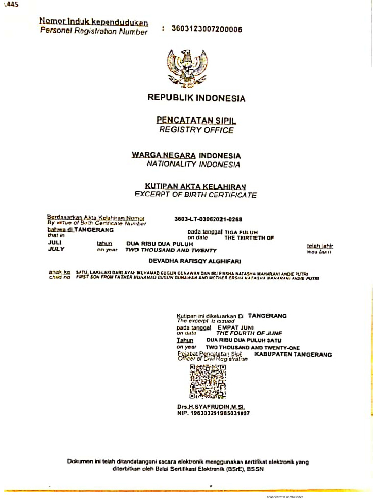 Akta Anak Gugun | PDF