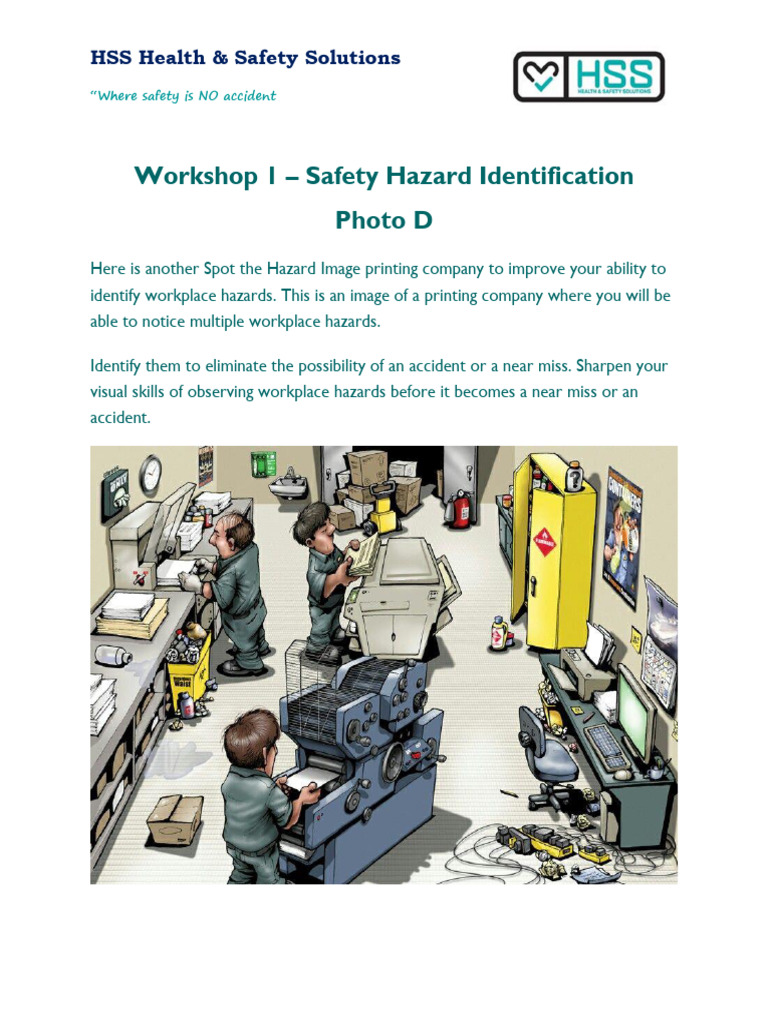Workshop 1 - Safety Hazard Identification - D | PDF | Career & Growth