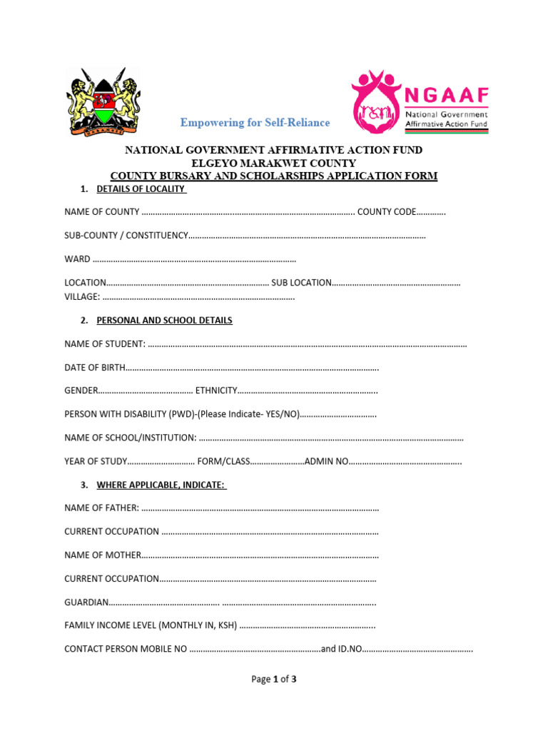 NGAAF Bursary Application Form New 2023-2024 | PDF | Justice | Crime ...