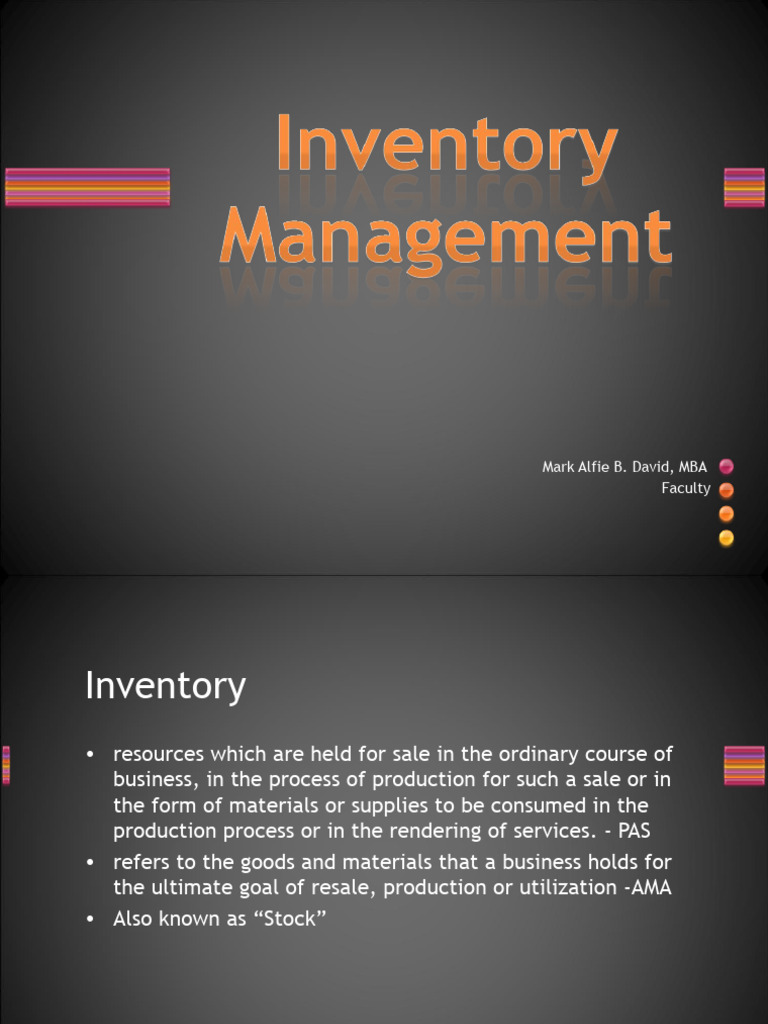 Inventory Management - Distribution Management | PDF | Inventory | Goods