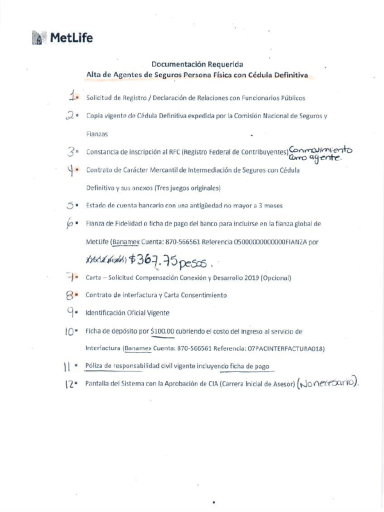 1.check List Alta Metlife | PDF