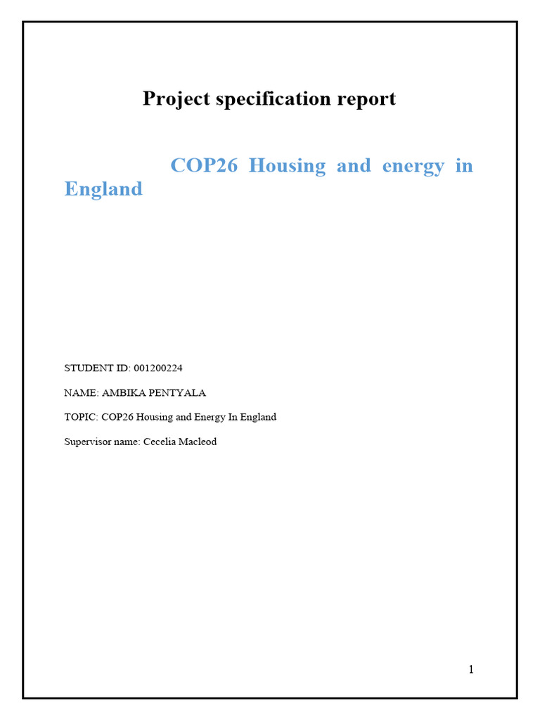 Project Specification Report | PDF | Solar Power | Photovoltaics