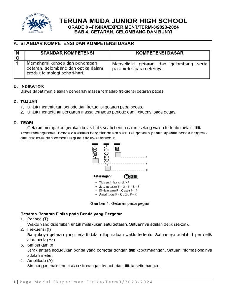 Exp1 Modul - Getaran Pada Pegas | PDF