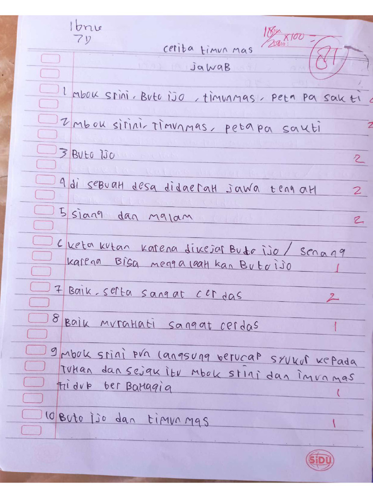 Lembar JWBN Ibnu Ziqri Algani 7D | PDF