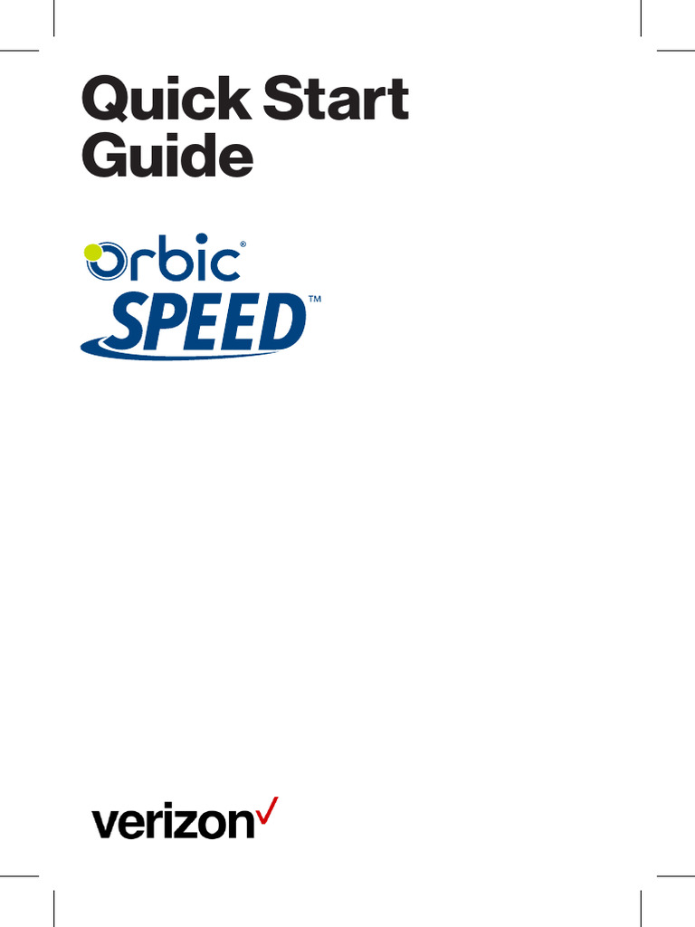 Orbic Speed 4G QSG v032522 | PDF | Wi Fi | Icon (Computing)