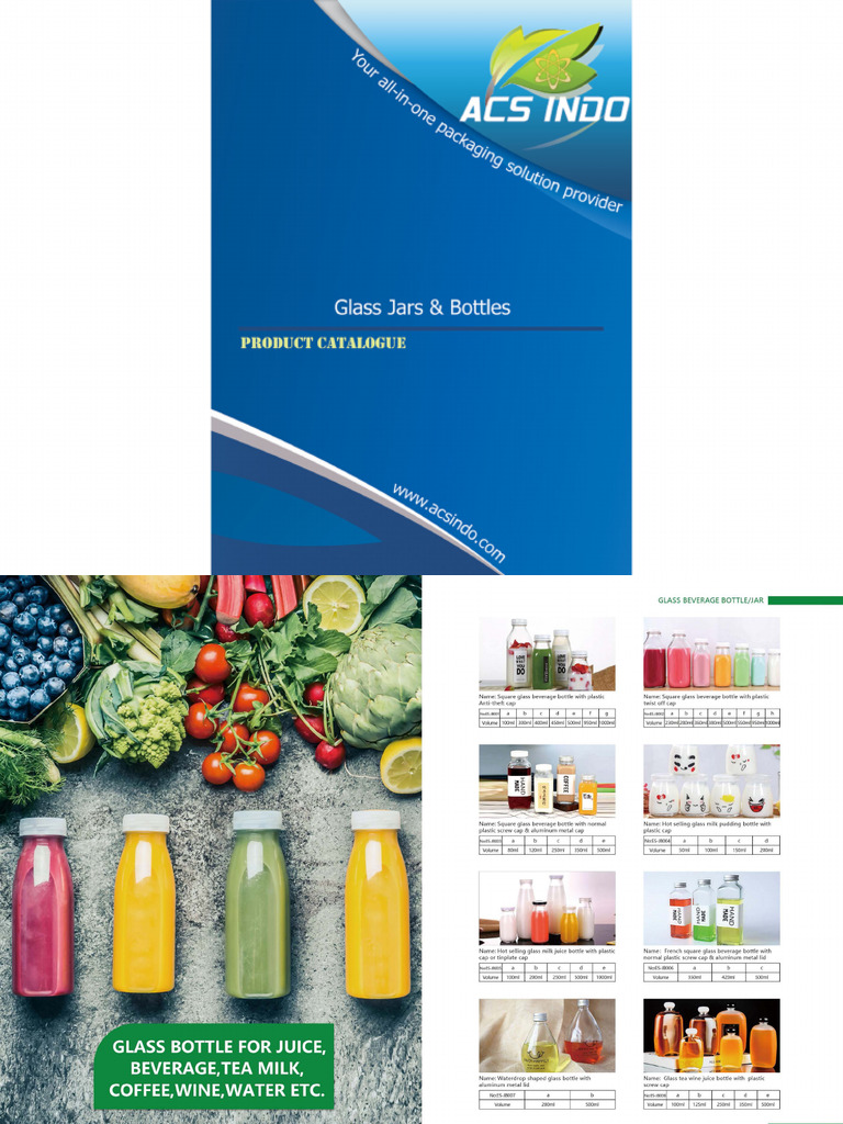 ACSINDO - Glass Jars & Bottles Catalogue | PDF