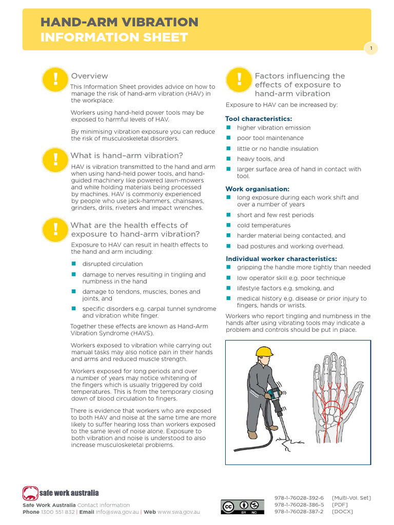 Hand-Arm Vibration Formation Sheet | PDF | Hand | Clinical Medicine