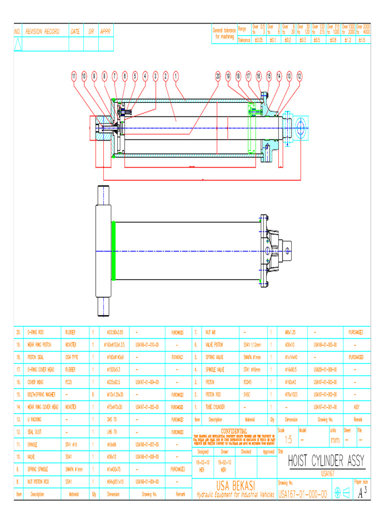 167 Cylinder Hoist Assy | PDF