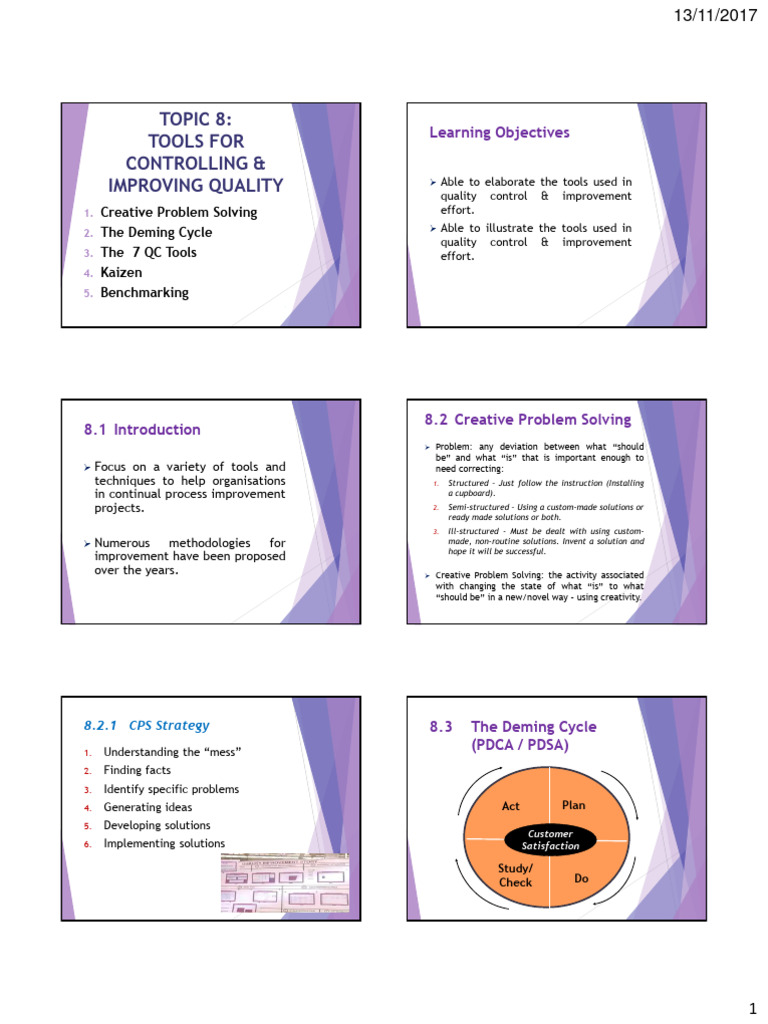 QM Week 10 TOOLS FOR IMPROVING Q | PDF