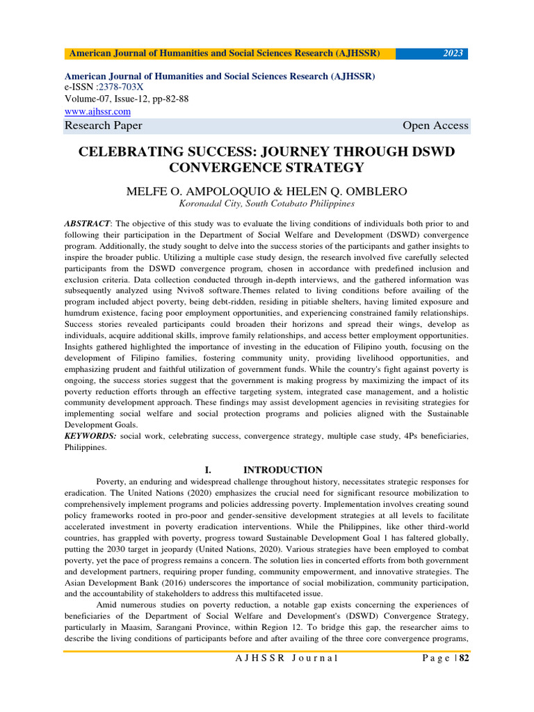 Celebrating Success: Journey Through DSWD Convergence Strategy | PDF ...