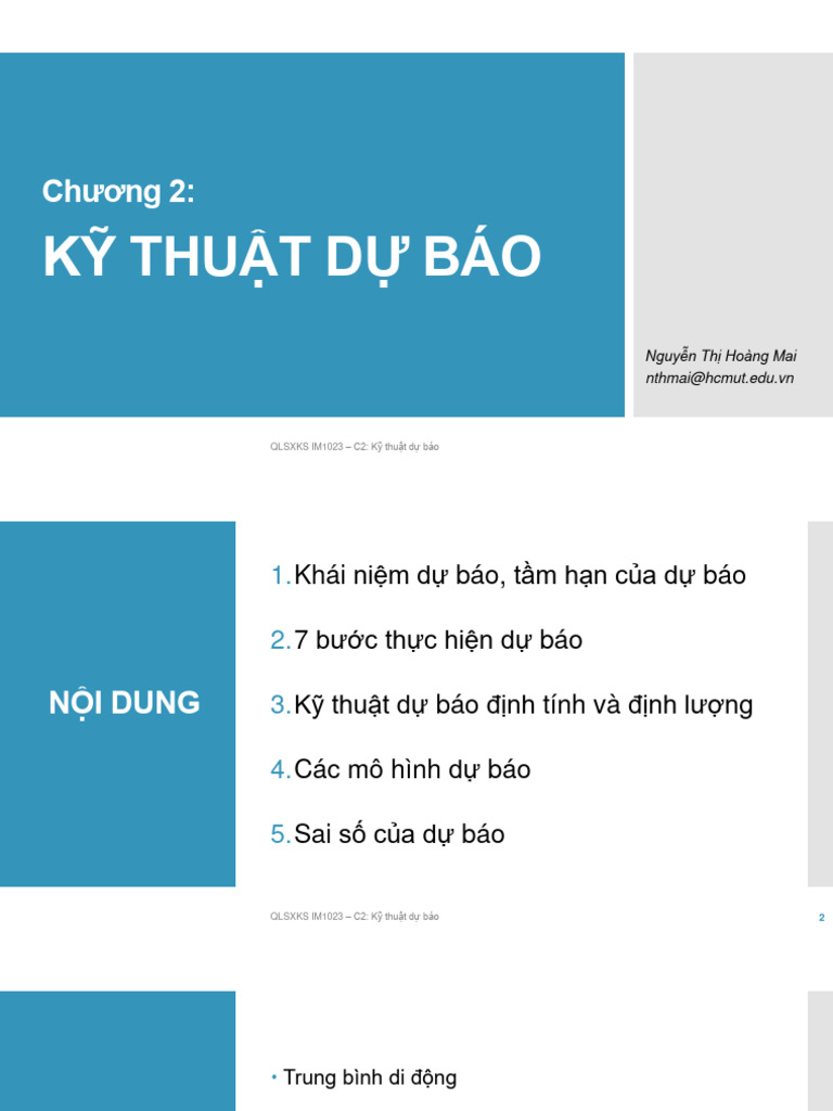 C2.Kỹ thuật dự báo - BT | PDF