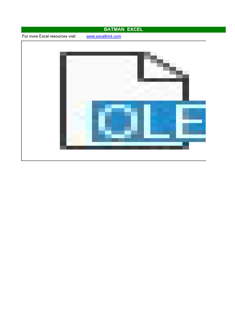Batman Excel | PDF