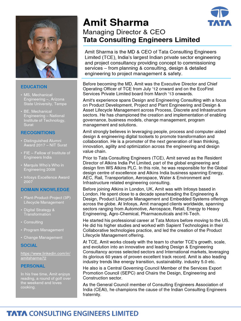 Leadership Profiles Amit Sharma | PDF