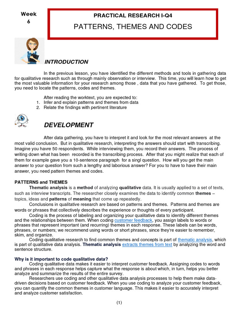 PR1 Q4 WK6 Worktext | PDF | Qualitative Research | Data