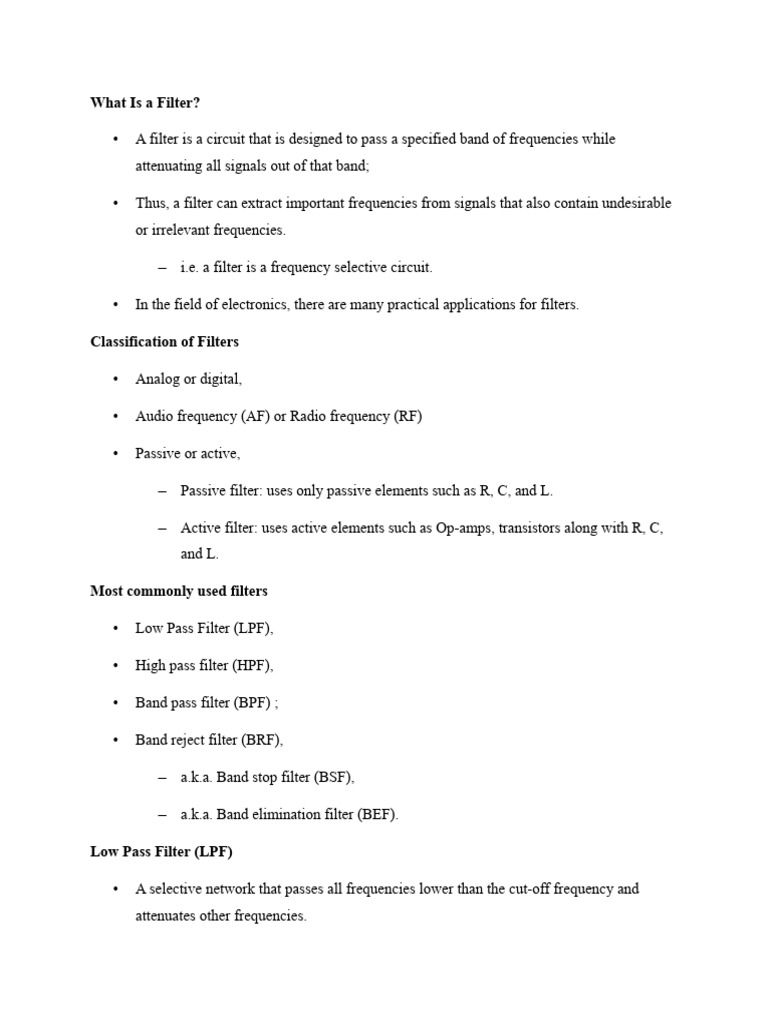 Athuman Filter | PDF | Filter (Signal Processing) | Low Pass Filter
