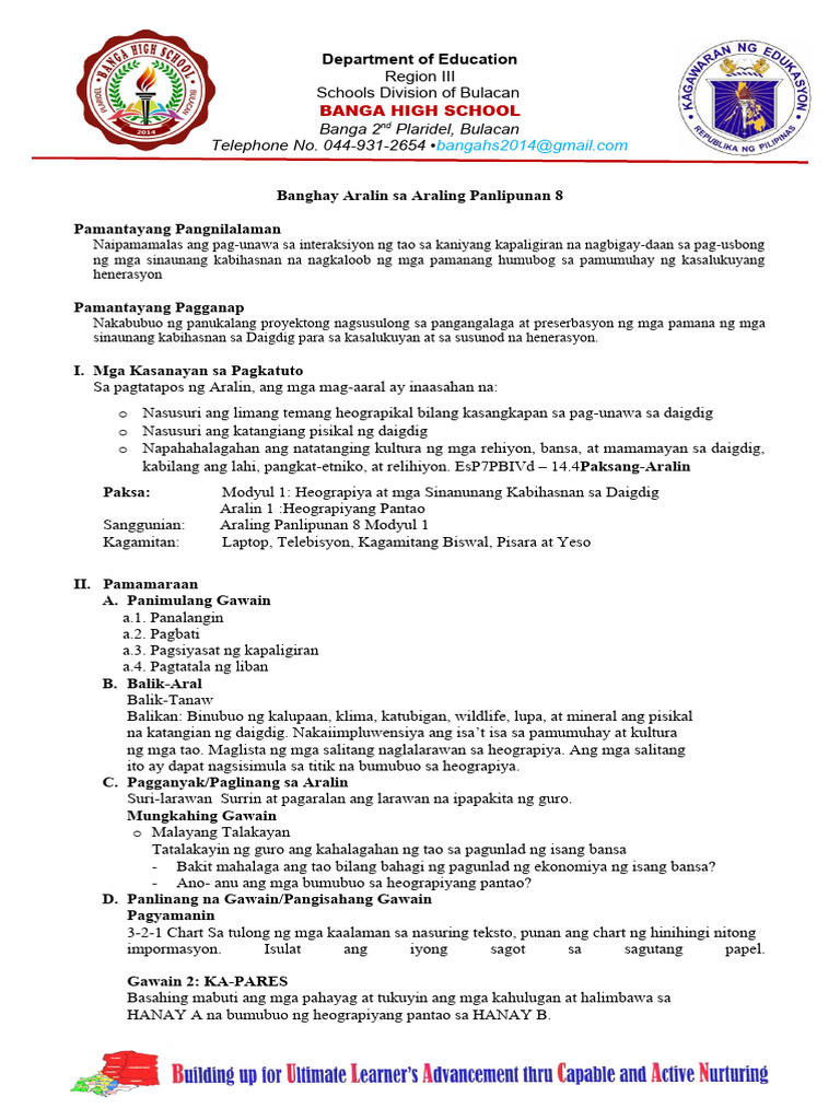 COT-1-Semi-Detailed-LP-AP | PDF