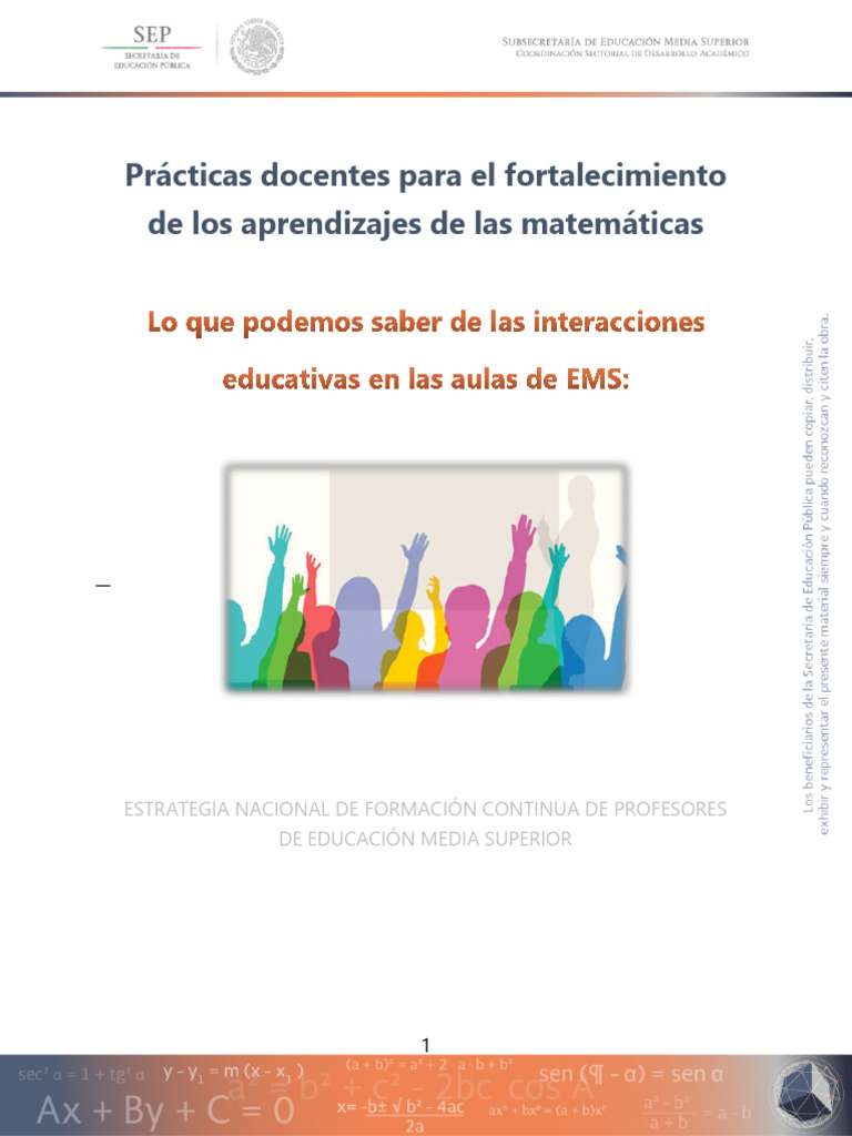 Mejora Docente en Matemáticas EMS | PDF | Maestros | Experiencia