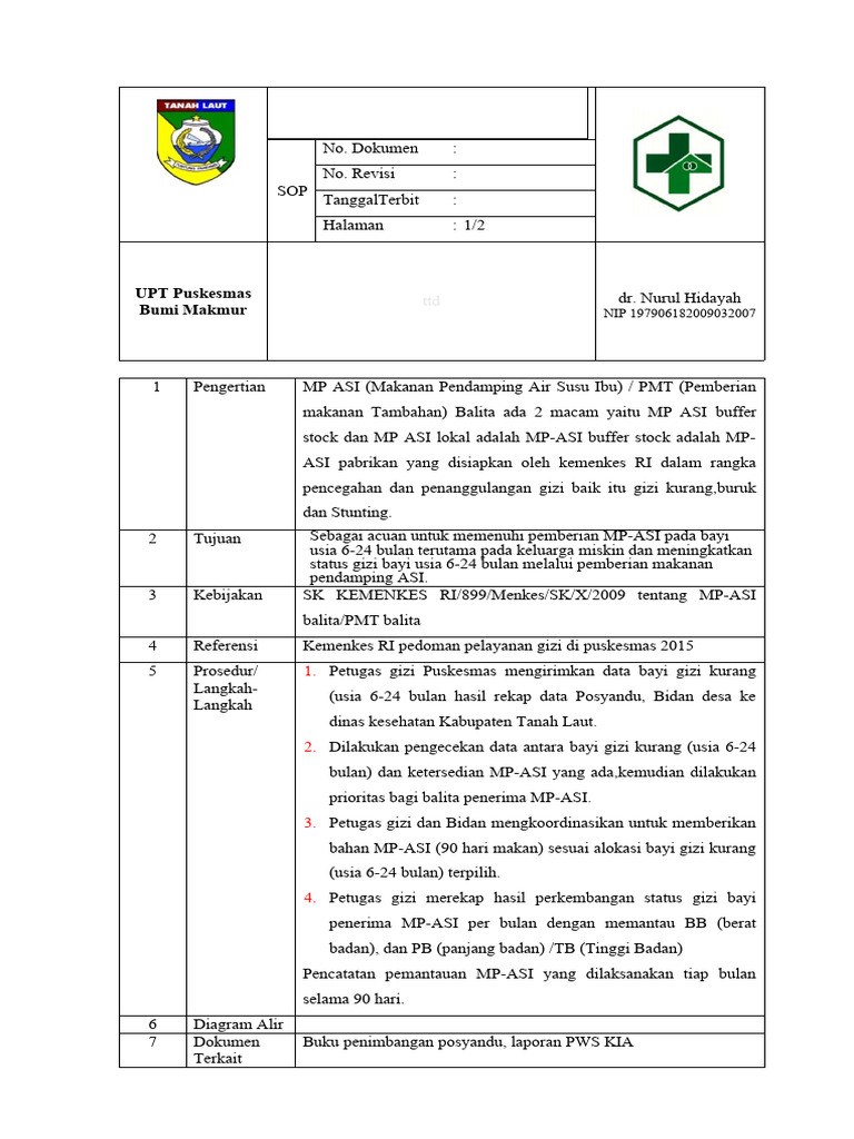 Sop Mp-Asi | PDF Sop Mp-Asi | PDF