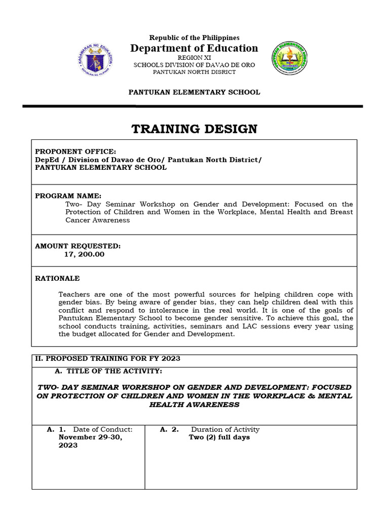 Gad and Praise Training - Activity-Design | PDF
