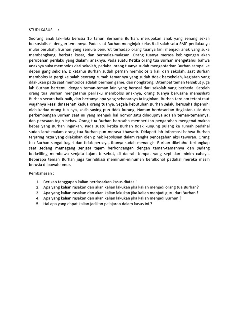 Studi Kasus Problem Solving Kelas 8 Bag.1 | PDF