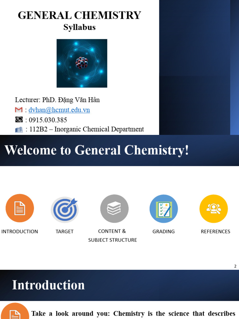 General Chemistry Syllabus | PDF | Chemistry | Chemical Equilibrium