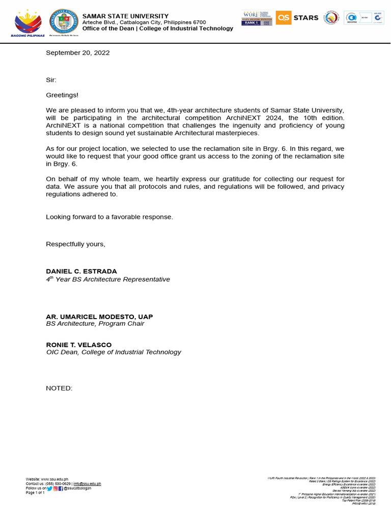 Request Letter | PDF | Economies