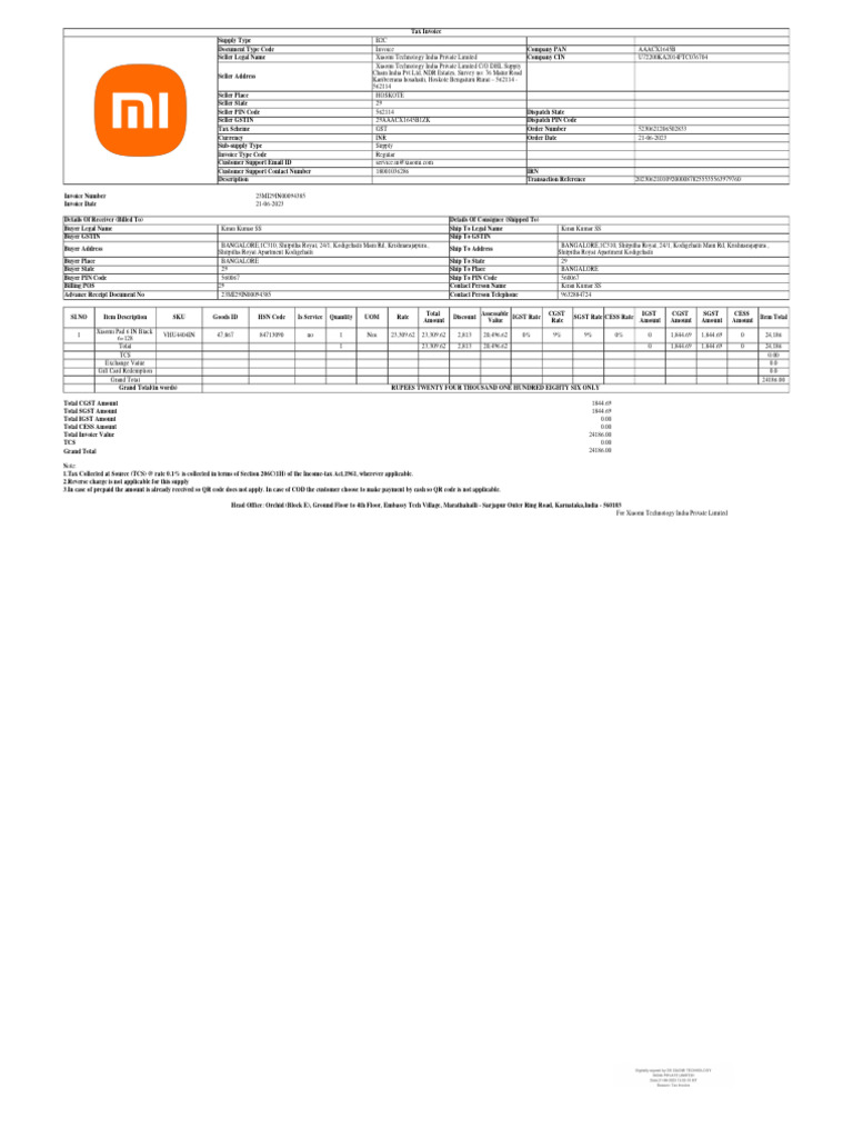 Xiaomi Pad 6 Details | PDF | Invoice | Economies